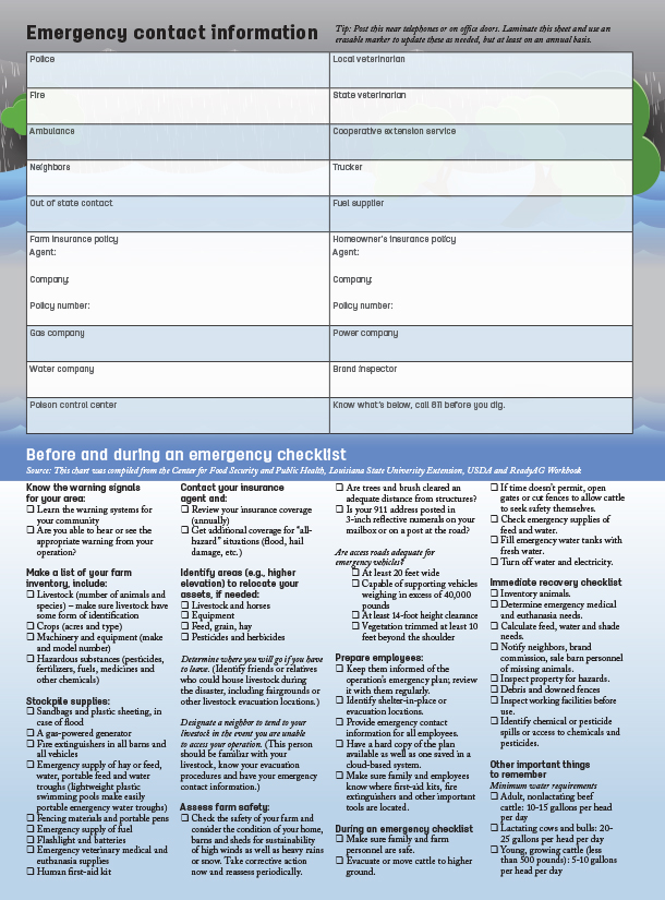 Creating an emergency plan as defense in a natural disaster ...